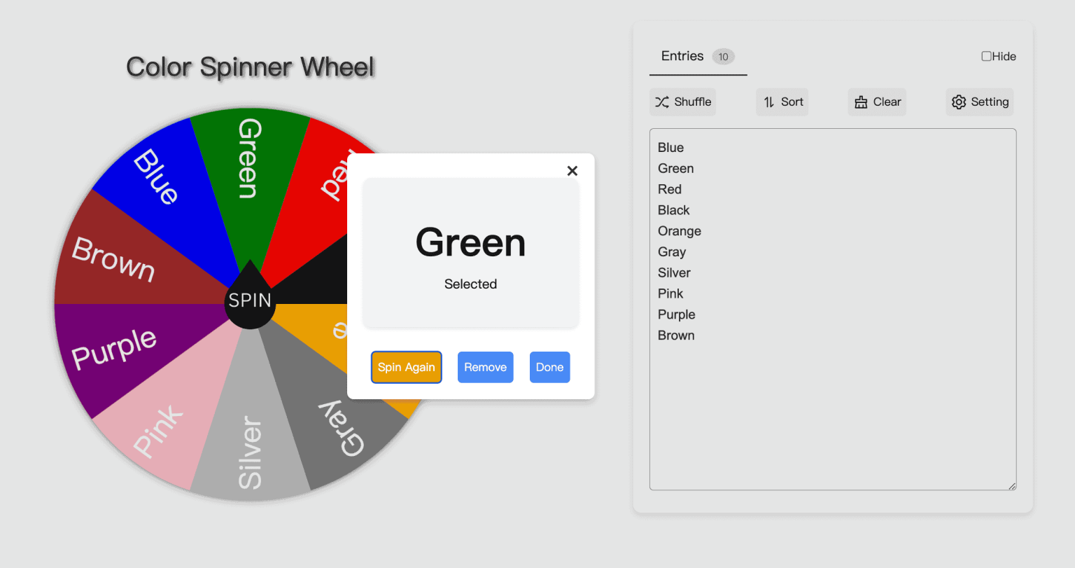 Color Spinner Wheel | Random Picker - YourSpinner