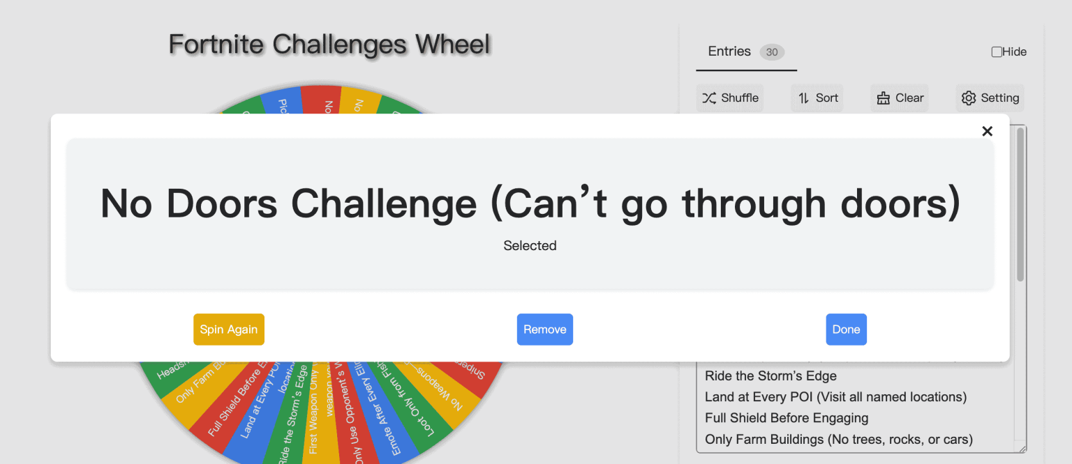 [HARD] Fortnite Challenges Wheel: Spin for Fun and Random Challenges ...